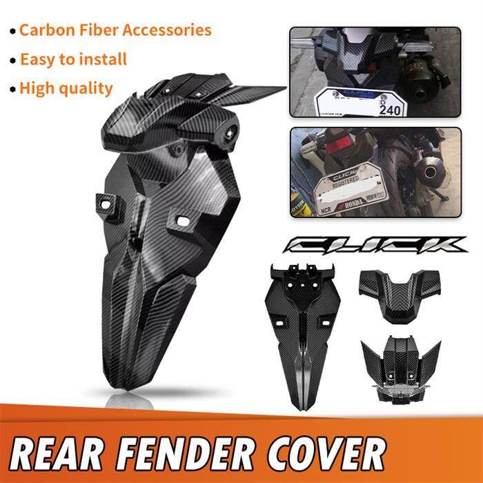 【COD】 Motorcycle Honda Click 125i 150i 3-in-1 Rear Fender Carbon Fiber ...