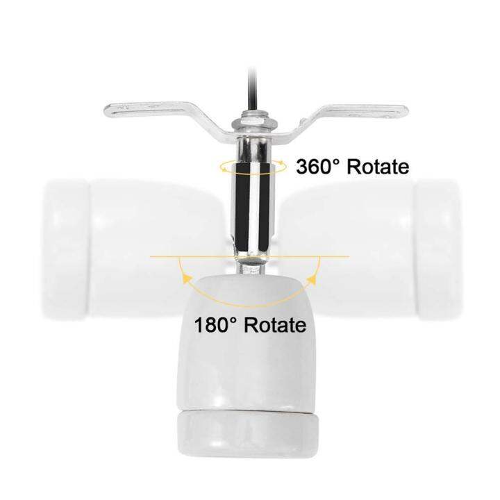 Heating Lamp Socket Flexible E27 Lamp Socket Ceramic Socket Rotating ...