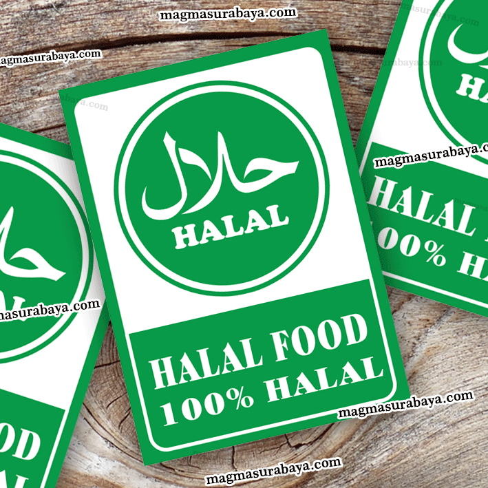 Stiker Halal Food magma surabaya | Lazada Indonesia
