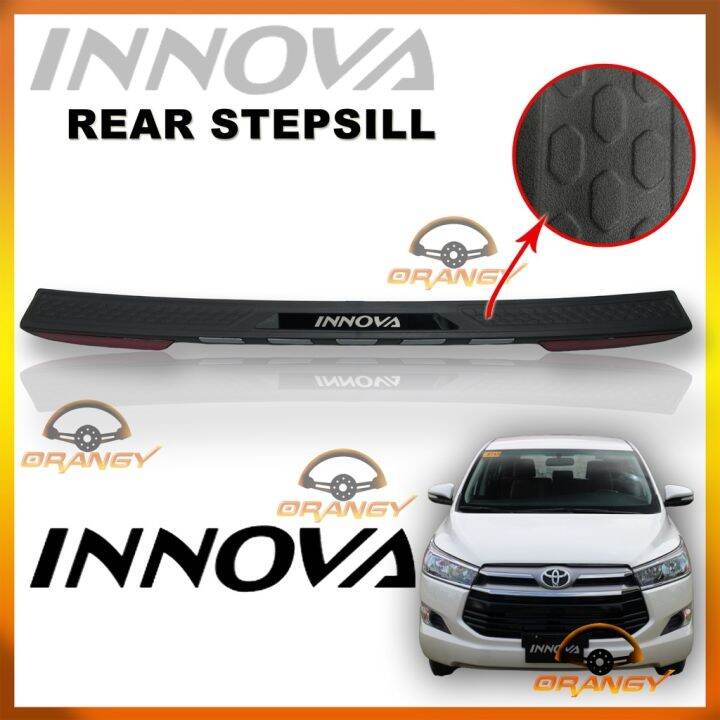 Toyota Innova 2016 to 2023 Rear Stepsill All Black / Black Chrome / w ...