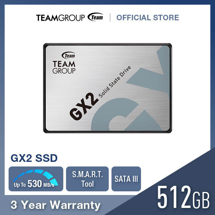 TEAMGROUP GX2 512GB 2.5" SSD SATA3 Solid State Drive | Lazada PH