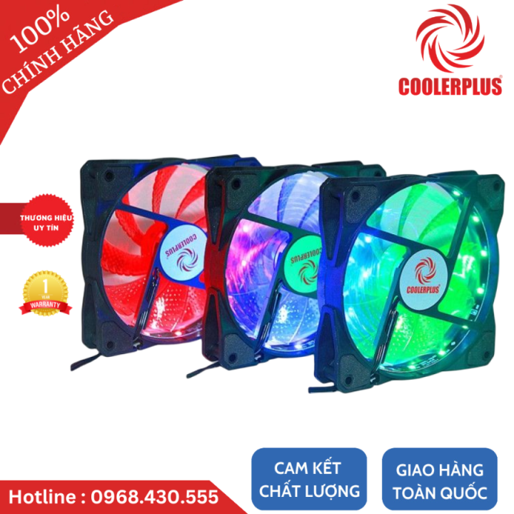 Quạt Tản Nhiệt - Fan LED Đơn Sắc Coolerplus Cắm Nguồn Trực Tiếp ⭐️Phụ ...