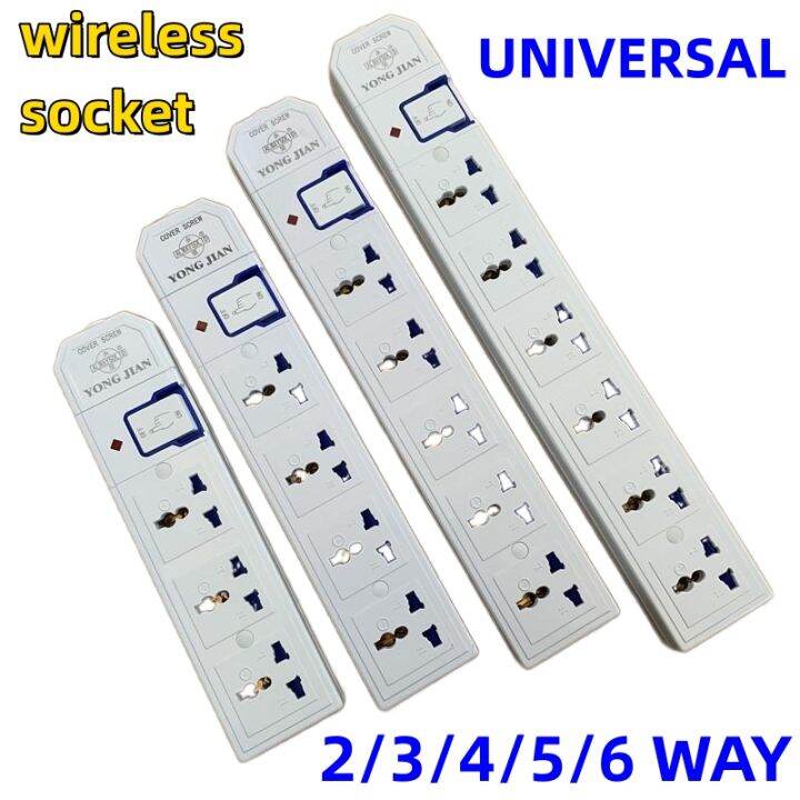 1/3//4/5/6 WAY Wireless Socket Wireless Strip with Switch with Safety ...