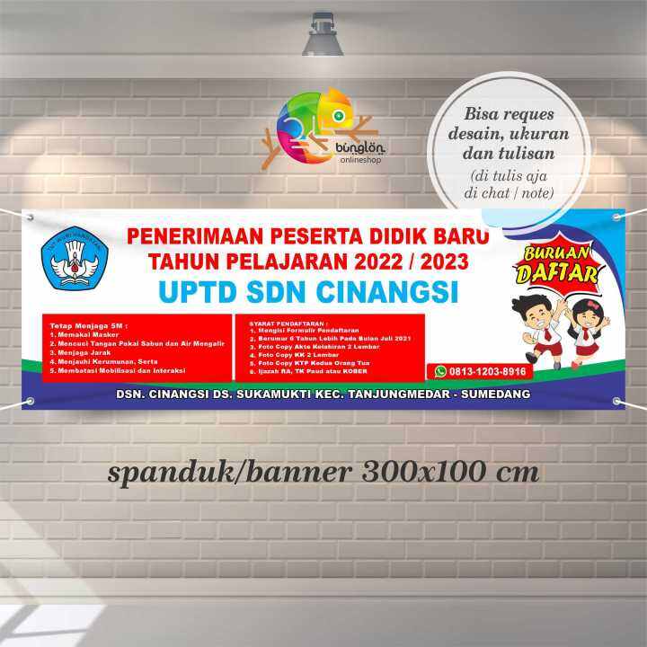 Spanduk Banner PPDB, Penerimaan Siswa Baru Custom | Lazada Indonesia
