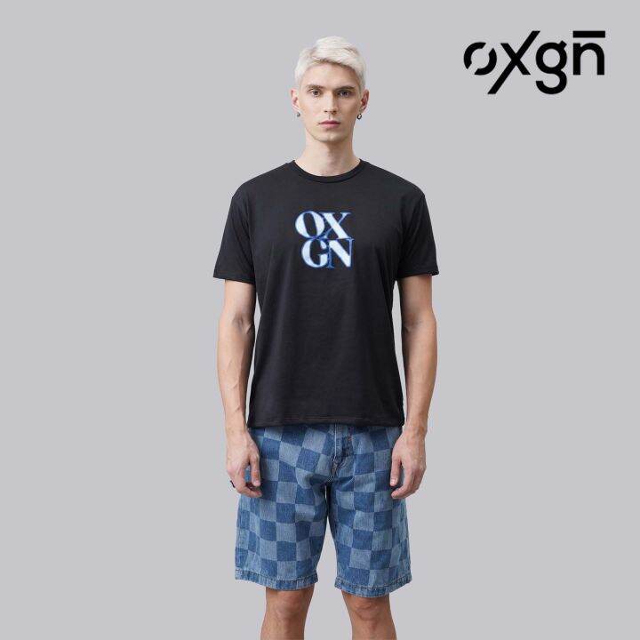 OXGN Blur Logo Regular Fit Graphic T-Shirt for Men (Black) | Lazada PH