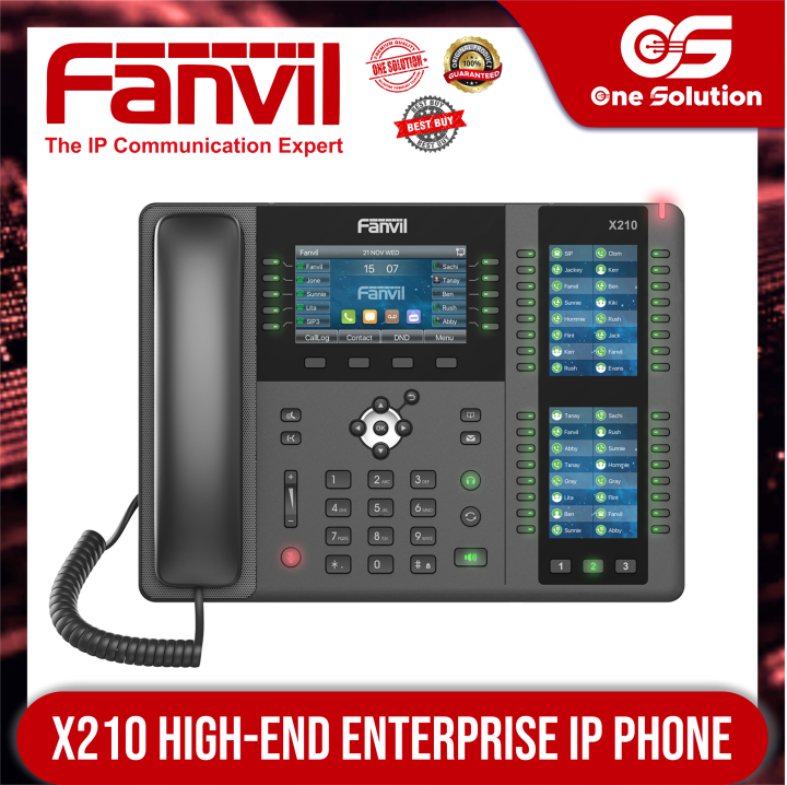 FANVIL X210 IP PHONE 20 SIP lines, 3-way conference, hotspot HD audio ...