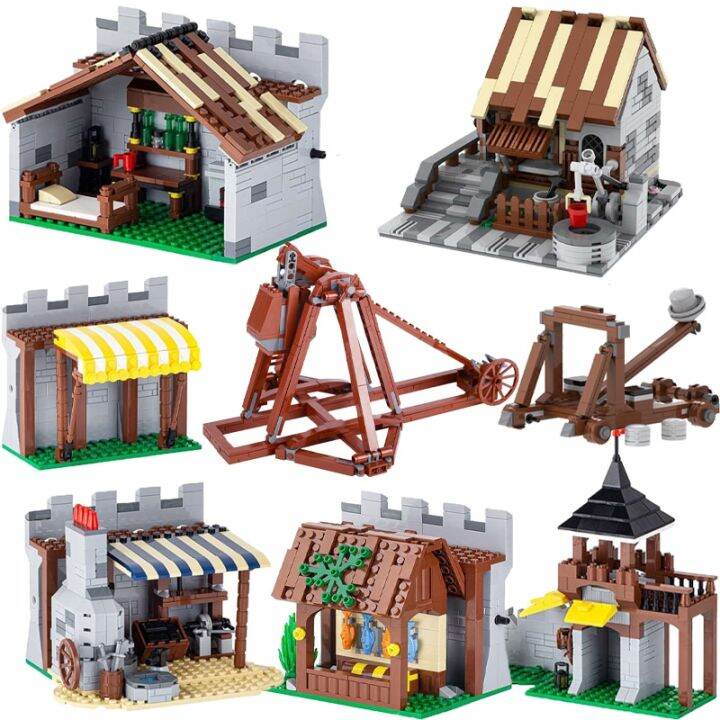 MOC Medieval Wall Building Blocks Street View House Military Knight ...