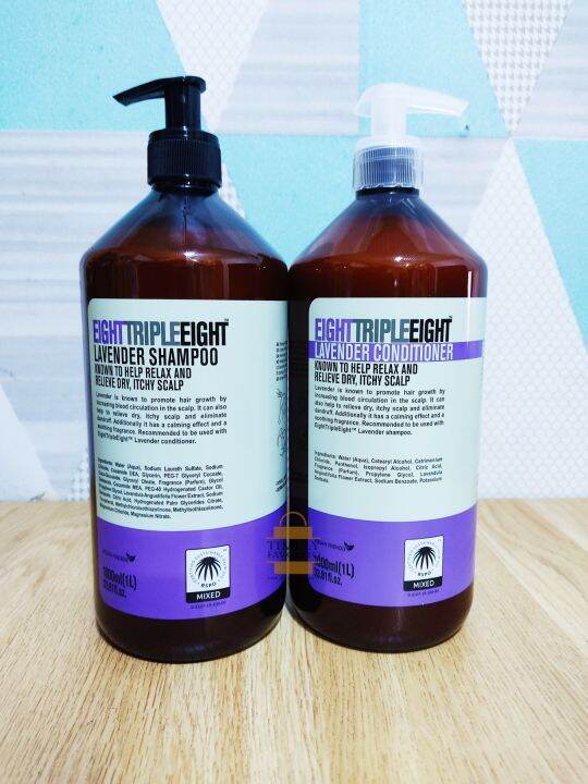 Eight Triple Eight Lavender Shampoo/Conditioner 1L | Lazada PH