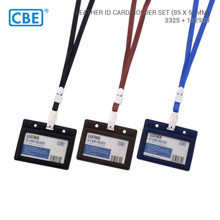 CBE Leather ID Card Holder Set (3325 + 132920 Lanyard 1's) | Lazada