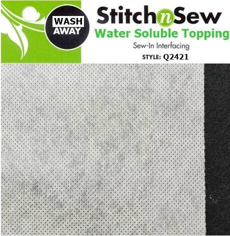 Q2421 Stitch N Sew Wash Away Sew-In Stabilizer/Interfacing (Water ...