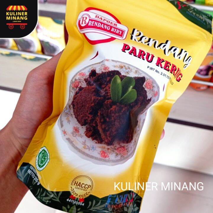 (NEW) RENDANG PARU KERING Riry Oleh Oleh Cemilan Payakumbuh Padang Khas ...