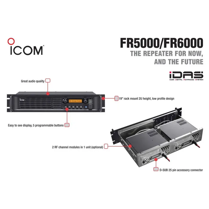 Icom IC-FR6000 Analog Digital IDAS UHF 350-400MH Repeater Ori ICFR6000 ...