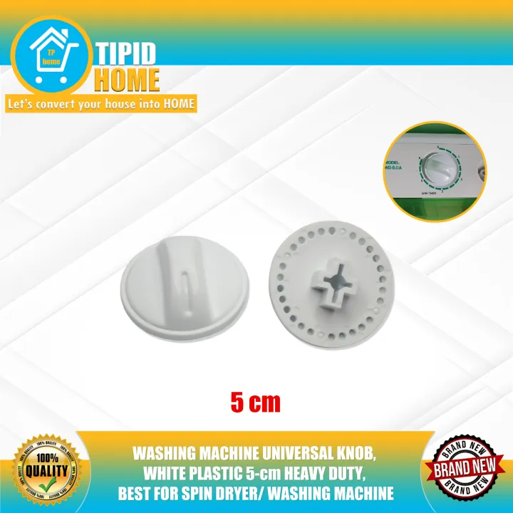 WASHING MACHINE UNIVERSAL KNOB, WHITE PLASTIC 5-cm HEAVY DUTY, BEST FOR ...