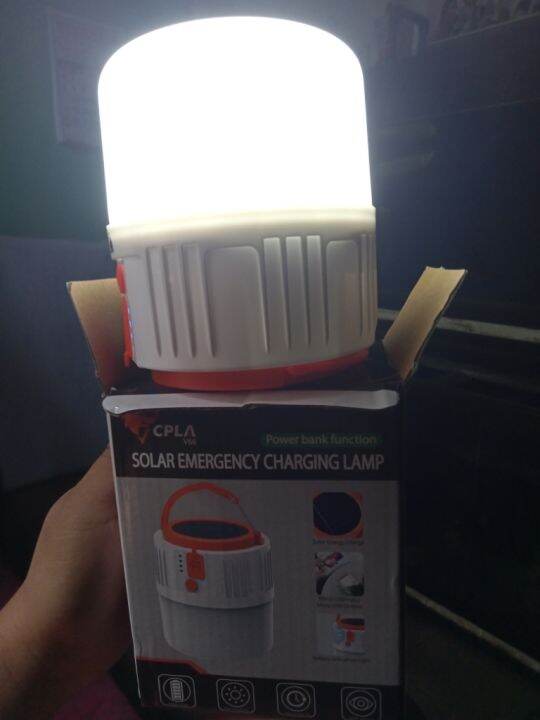 Solar Emergency Charging Lamp W Power Bank Function / Mobile / CP charging (No remote control ...