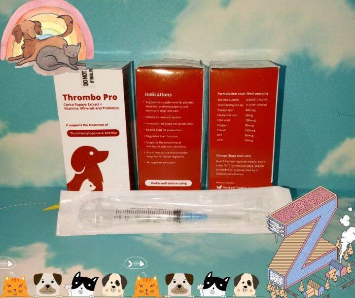 Thrombo Pro for Dogs and Cats 120 ML with Free Syringe | Lazada PH