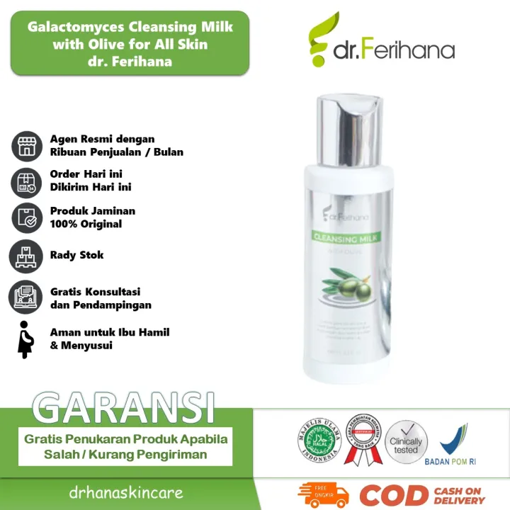 Galactomyces Cleanser With Olive Milk All Skin dr. Ferihana Cosmetics & Skincare Merupakan Susu ...