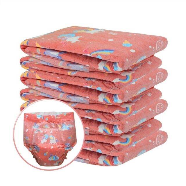 ABDL Adult Baby Diaper Lover Cute Print Patterns Elastic Waistline ...