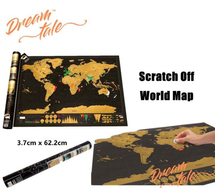 Dreamtale Scratch Off World Map TVP024 | Lazada