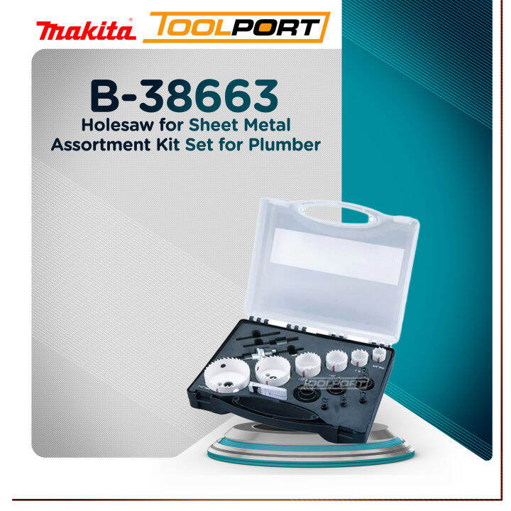 Makita BiM Holesaw for Sheet Metal Assortment Kit Set for Plumber ( B-38663 ) [ TOOLPORT ...