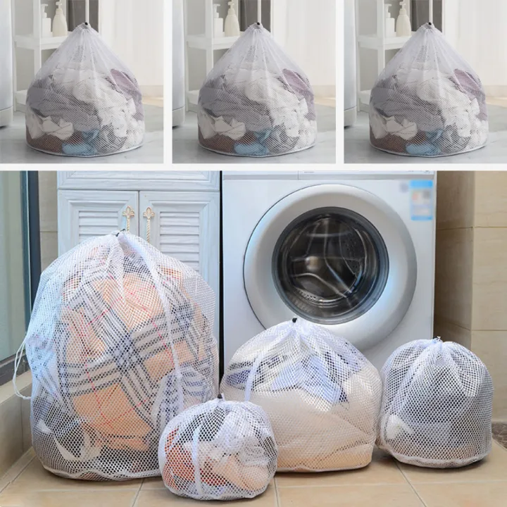 Washing Machine Laundry Bag Clothes Washing Mesh Net Wash Drawstring ...