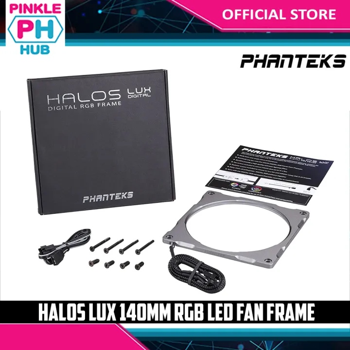 PinkleHub | PHANTEKS Halos Lux 140mm RGB LED Fan Frame, Aluminum ...