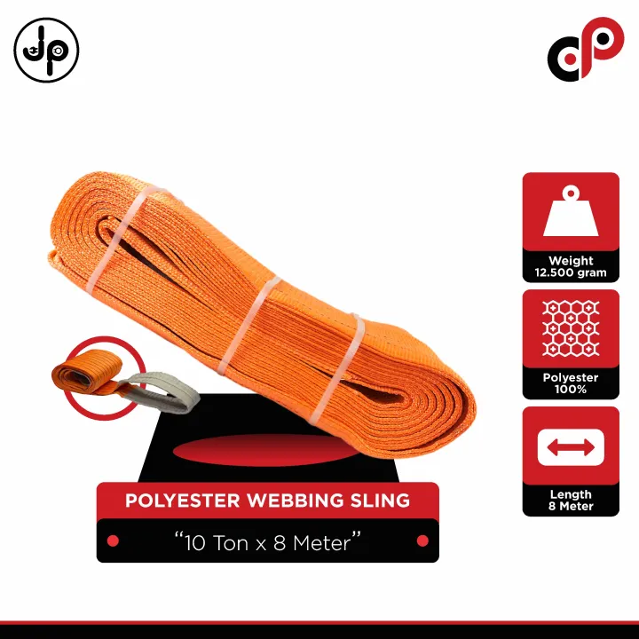 Polyester Webbing Sling 12 Ton x 8 Meter | Tali Angkat | Lazada Indonesia