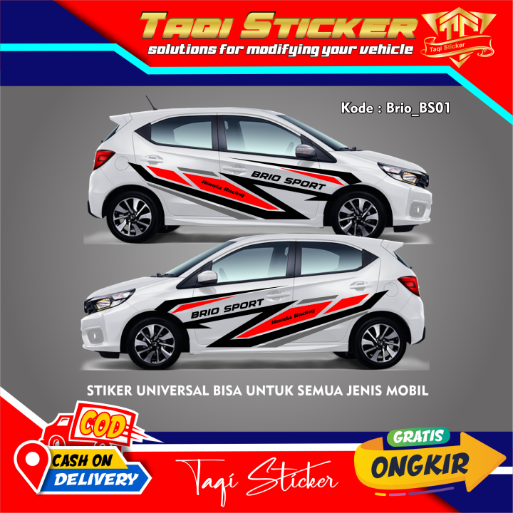 CUTTING STICKER STRIPING MOBIL BRIO XENIA HONDA JAZZ ERTIGA SIGRA SEDAN ...