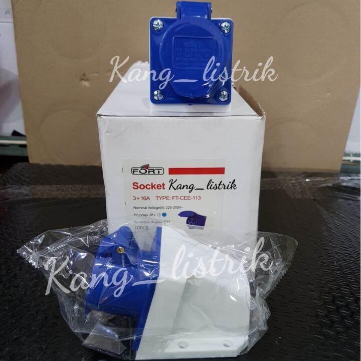 Wall Socket / Surface Mounting IP44 113 3 Pin 16A Fort | Lazada Indonesia