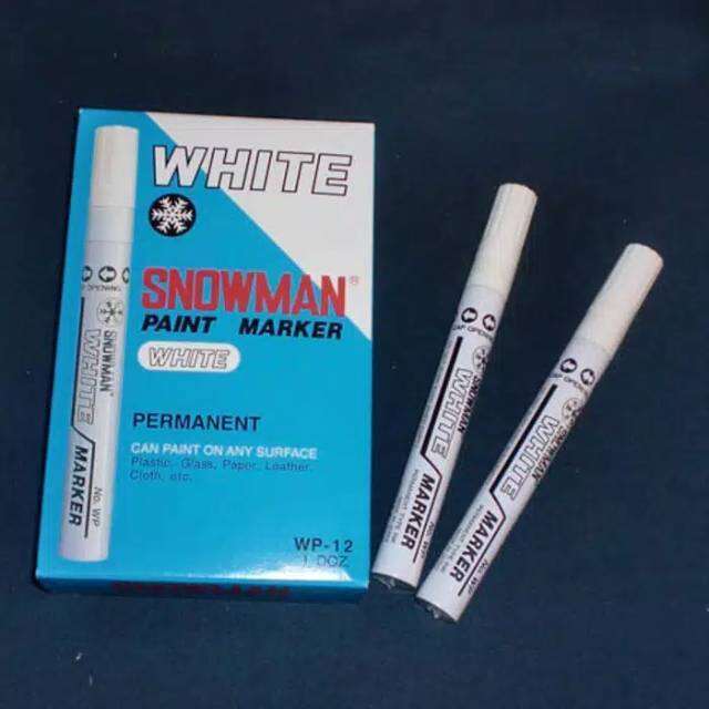 Spidol Permanent WHITE / PUTIH – Snowman Paint Marker – EXTRA FINE ...