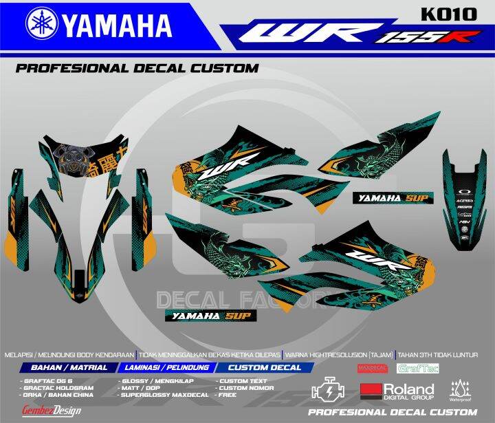 DECAL YAMAHA WR155 FULLBODY SUPERMOTO CUSTOM KODE 010B | Lazada Indonesia