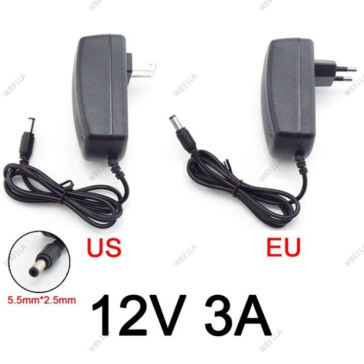 12V 3A 3000Am Ac To Dc Power Adapter Supply Converter Charger Switchled ...
