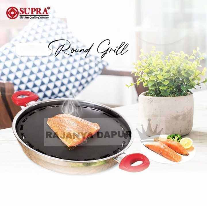 PANGGANGAN BULAT ROUND GRILL BBQ BARBERQUE STAINLESS SUPRA TEFLON 32 CM ...