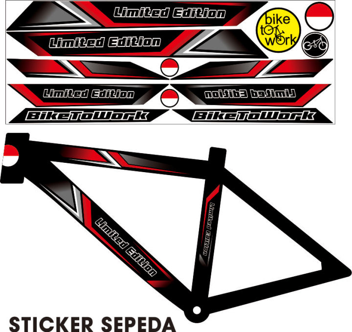 STICKER / STRIPING ALL SEPEDA BIKE UNIVERSAL STICKER / DECAL VARIASI ...