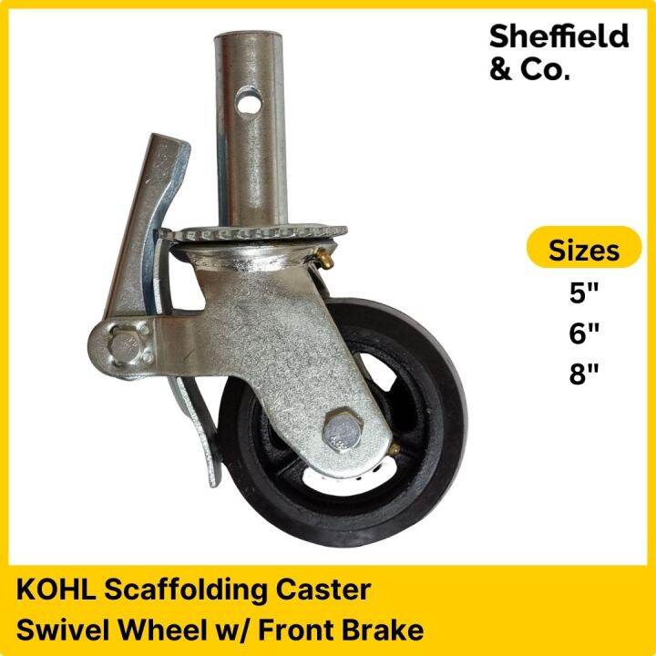 KOHL Caster, Scaffolding Caster, Swivel Rubber Wheel (Adjustable or Non ...