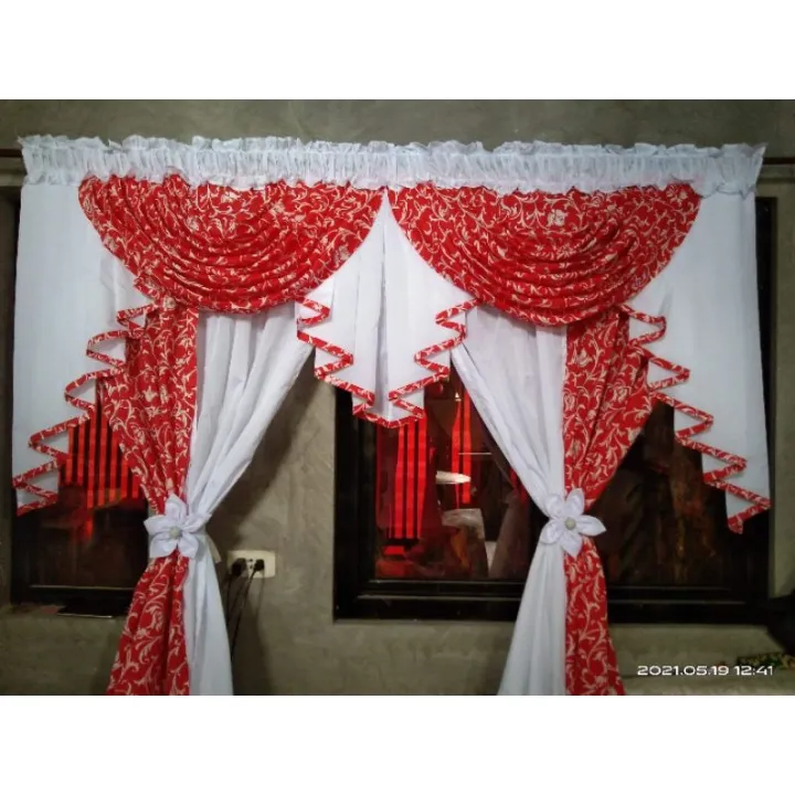 PINKYVINES RED SWAG CURTAIN | Lazada PH