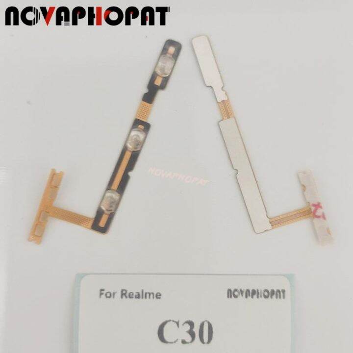 Novaphopat For Realme C30 Power On Off Volume Up Down Ribbon Power Button Flex Cable | Lazada PH