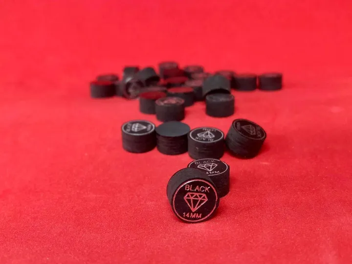 1 pc. Diamond billiard cue tip black (clear and laminated) for billiard ...