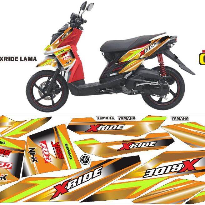 striping motor x ride lama / decal xride / stiker x ride / sticker ...