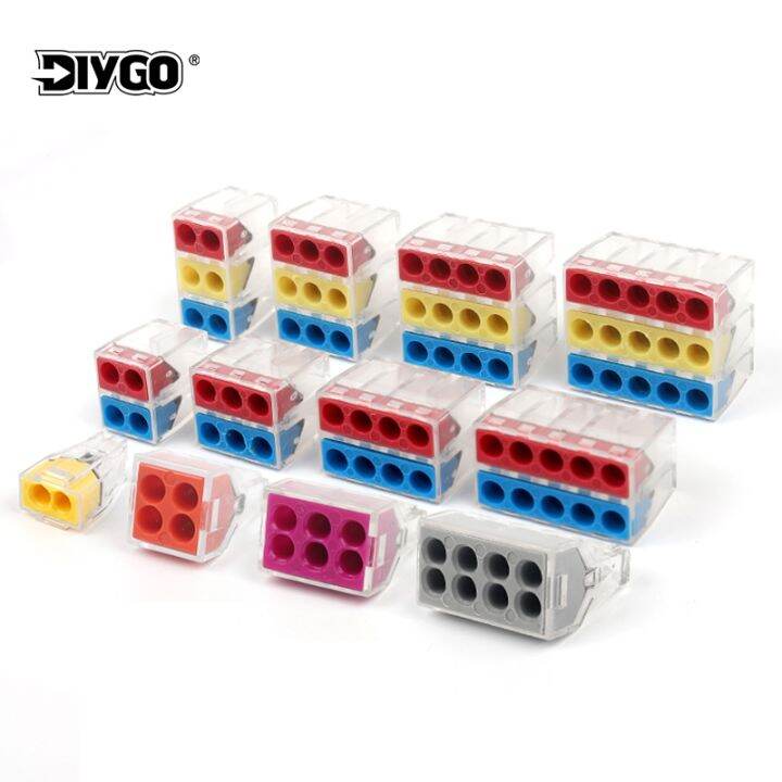 Universal Mini Compact Fast Wire Cable Connector Conductors Push in ...