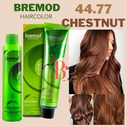 BREMOD 44.77 CHESTNUT HAIR COLOR SET WITH OXIDIZING | Lazada PH