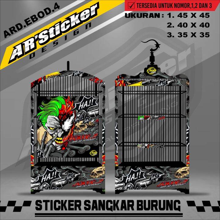 Stiker Sangkar Burung Kotak - Sticker Decal Kandang Burung Ebod Kotak ...