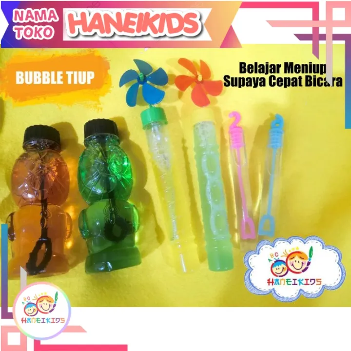 HANEIKIDS MAINAN ANAK BUBBLE TIUP / BALON TIUP GELEMBUNG BUSA SABUN ...