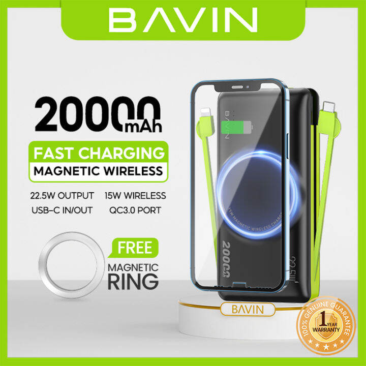 BAVIN PC067 Powerbank PD Widely Compatible Fast Charging 22.5W Built-in ...