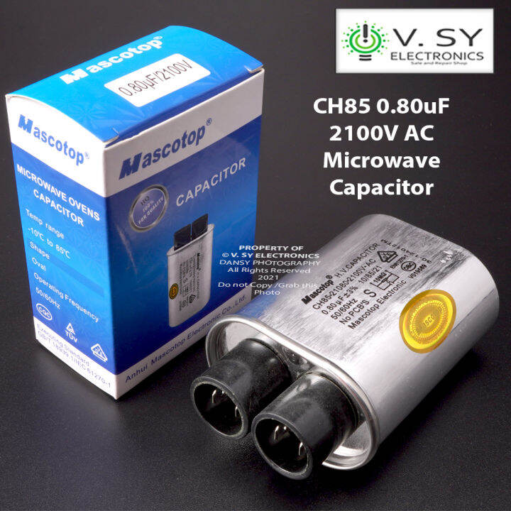 CH85 0.80uF 2100V AC +/- 3% 10/85/21 HV High Voltage Capacitor ...