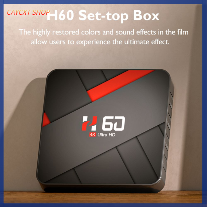 CAYCXT SHOP H60 2022 H.265 3D 6K 4GB 64GB 2.4/5G Dual WIFI Set Top Box ...