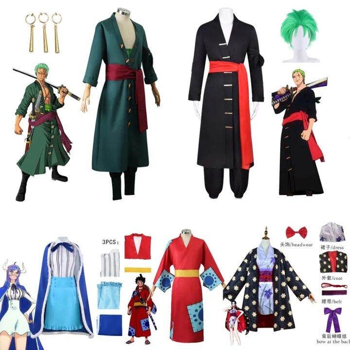 Roronoa Zoro Cosplay Costume Monkey D. Luffy Anime Portgas D Ace Robe ...