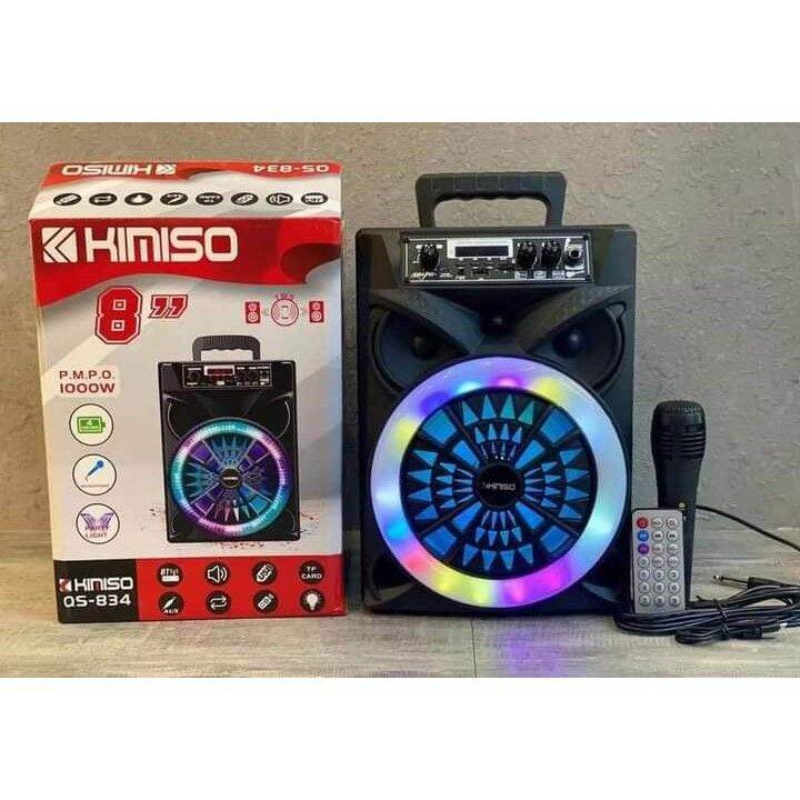 KIMISO 8” Portable Bluetooh Speaker with MIC，with Remote Rechargeable ...