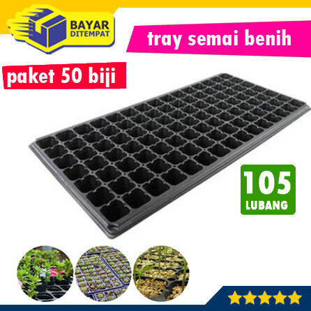 [Paket 50 Biji] Tray Semai 105 Lubang Bibit Biji Media Nampan Pot ...