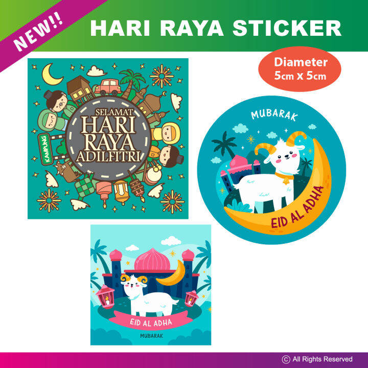 [100PCS] Hari Raya Stickers, Mirrorkote Sticker | Lazada