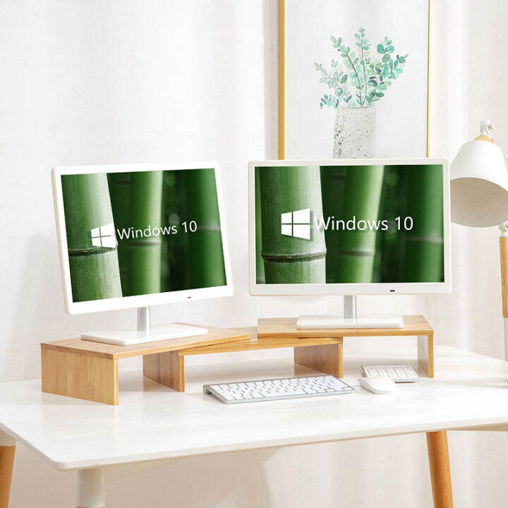 Office computer elevating frame, neck protection, desktop storage, dual ...